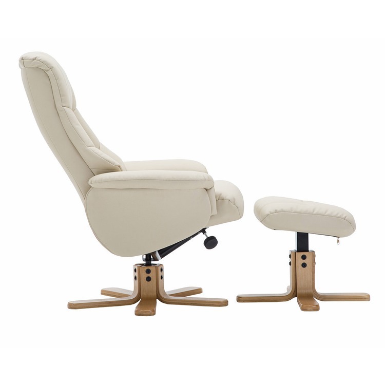 Derwent Leather Swivel Chair & Footstool